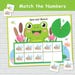 Frogs Ten Frames Matching Activities, Preschool Math Center, Toddler ...