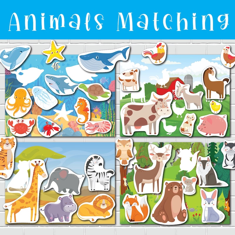 Animal Habitat Quiet Book - Etsy