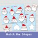 Santa Shapes Matching Activity, 2D Shapes, Christmas Busy Book Page ...