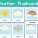 Weather Flash Cards Toddler Printable Activity Montessori Flashcards ...