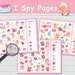 I Spy Valentine's Day, Look and Find Counting Game, Toddler Printables ...
