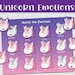 Unicorn Emotions Activity for Kids, Toddler Feelings Matching Activity ...