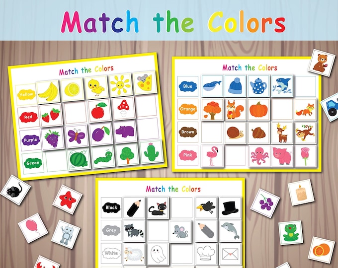 Color Matching for Kids, Color Sorting Activity, Colors Busy Book ...