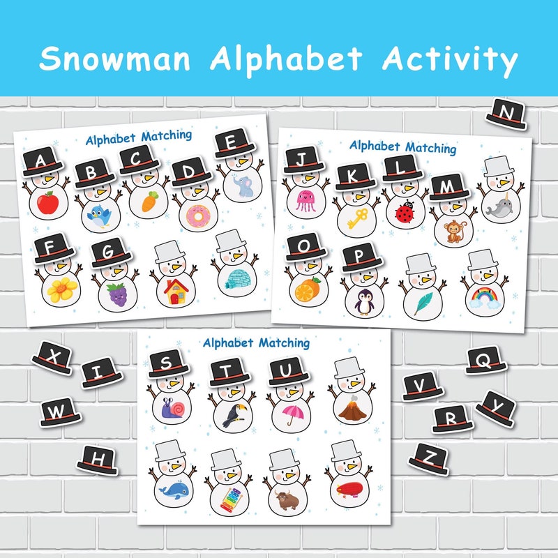 Winter Alphabet Matching - Etsy