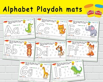 Alphabet Play Doh Mats - Etsy