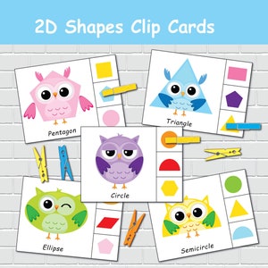 2D Shapes Clip Cards, Shapes Busy Book, File Folder Games, Special ...
