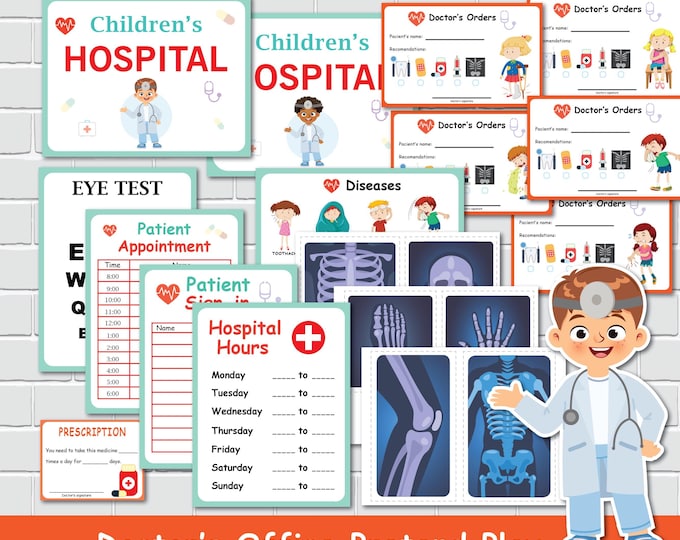Dramatic Play Printables, Doctor Dramatic Play Set, Instant Download ...