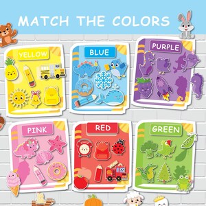 Color Matching Activity for Kids, Color Sorting Game for Toddler ...