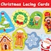 Christmas Lacing Cards, Preschool Fine Motor Skills Activity, Toddler ...