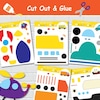 Cut Out and Glue Animals Crafts for Kids. Cut Out and Paste Scissors ...