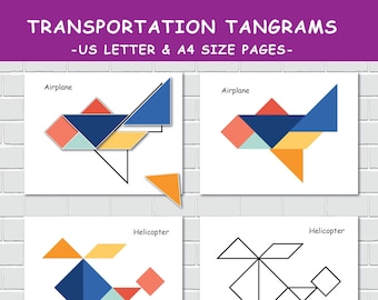 Printable Tangrams Puzzle Activity for Preschool and Kindergarten ...