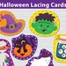 Halloween Lacing Cards, Preschool Fine Motor Skill Activity, Fall ...