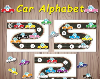 Trains Alphabet Matching Activity ABC Busy Book Pages Toddler Learning ...