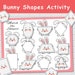 Bunny Shape Matching Activity, 2D Shapes, Easter Busy Book Page, File ...