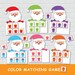 Santa Color Matching Activity for Kids, Christmas Theme Activities ...