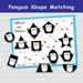 Penguin Shape Matching Activity, 2D Shapes, Winter Busy Book Page, File ...