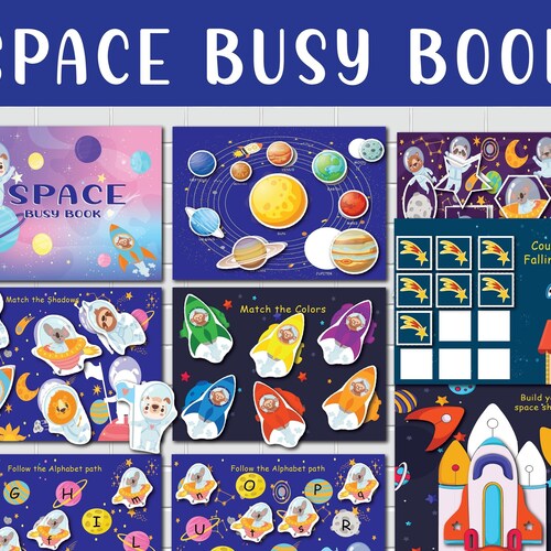 Outer Space and Solar System Universe Busy Book Printable - Etsy