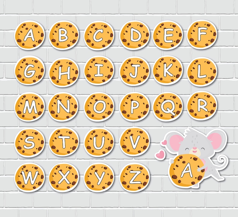 Cookies Alphabet Matching Game, ABC Busy Book Pages, Toddler Learning ...