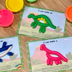 Dinosaurs Play Dough Mats, Printable Play Doh, Preschool Activities ...
