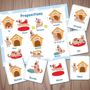 Prepositions Flashcards, English Prepositions Printable Activity ...