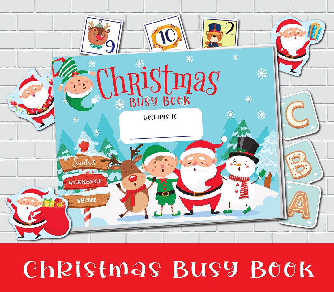 Christmas Busy Book. Preschool Learning Binder. Toddler Quiet Book ...