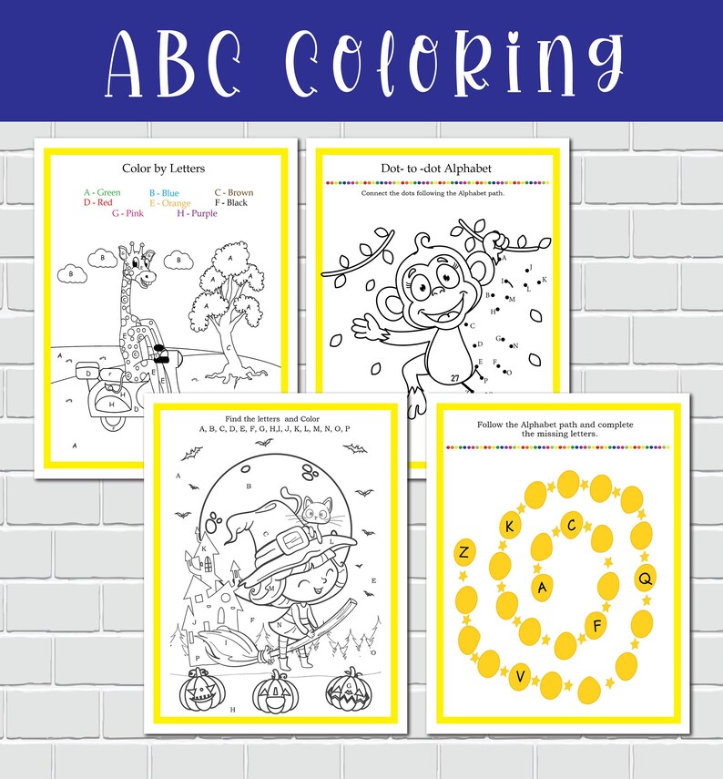 Preschool Worksheets Alphabet Activities Tracing Practice - Etsy