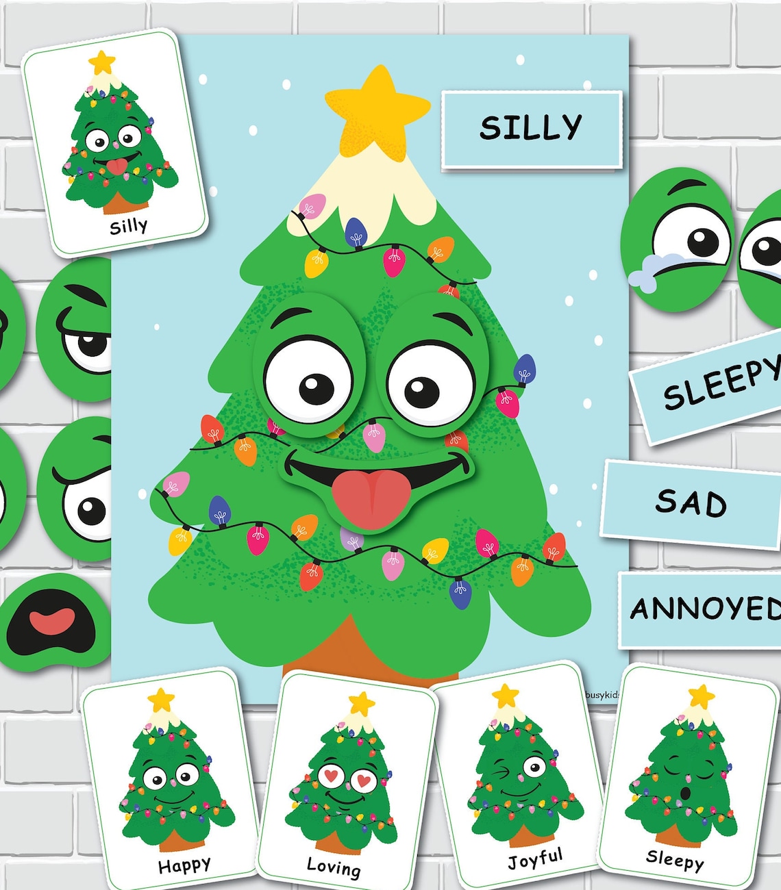 Christmas Tree Emotions Activity for Kids Preschool Feelings - Etsy