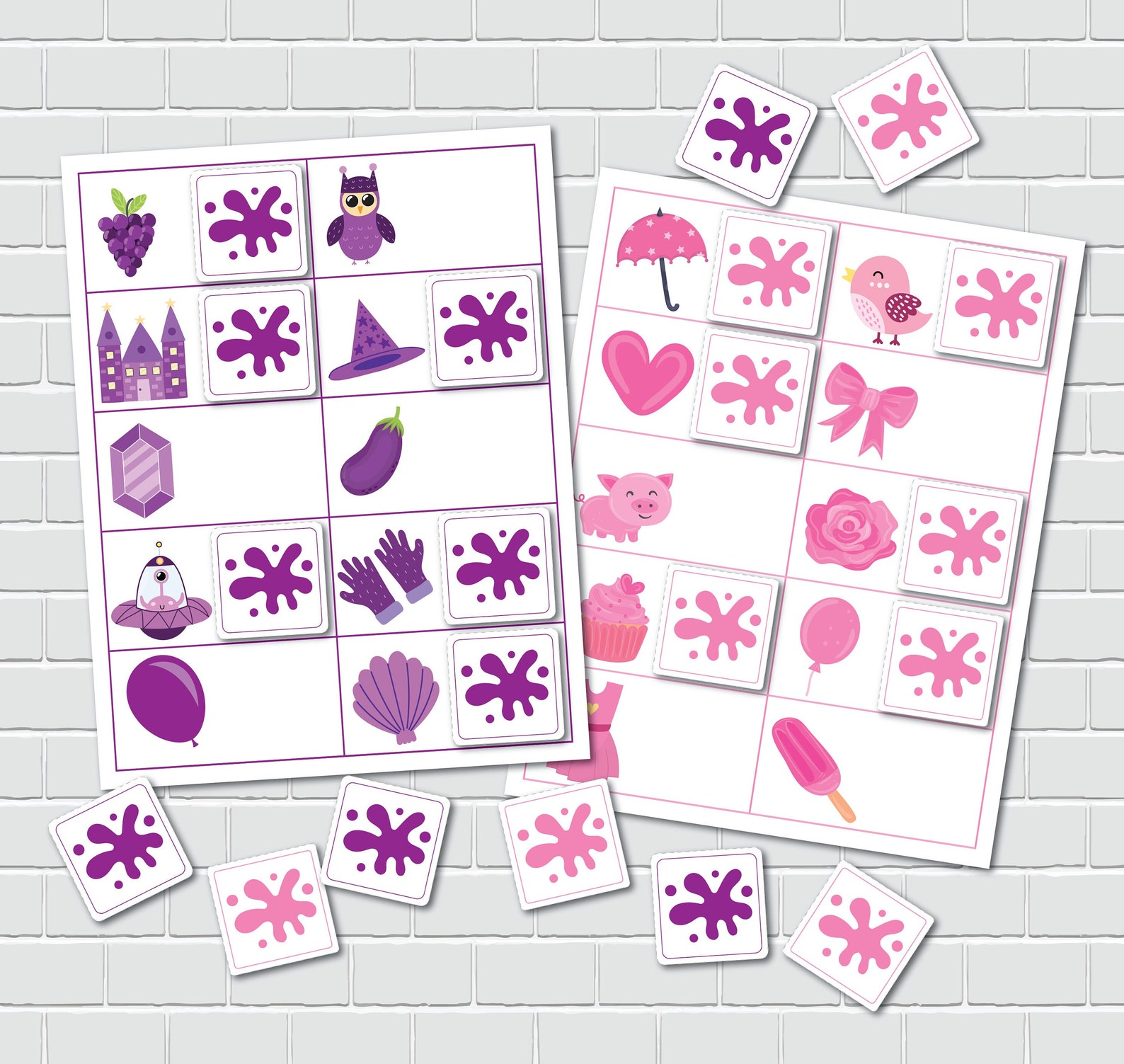 Errorless Colors Matching Games and Activities for Kids, File Folder ...