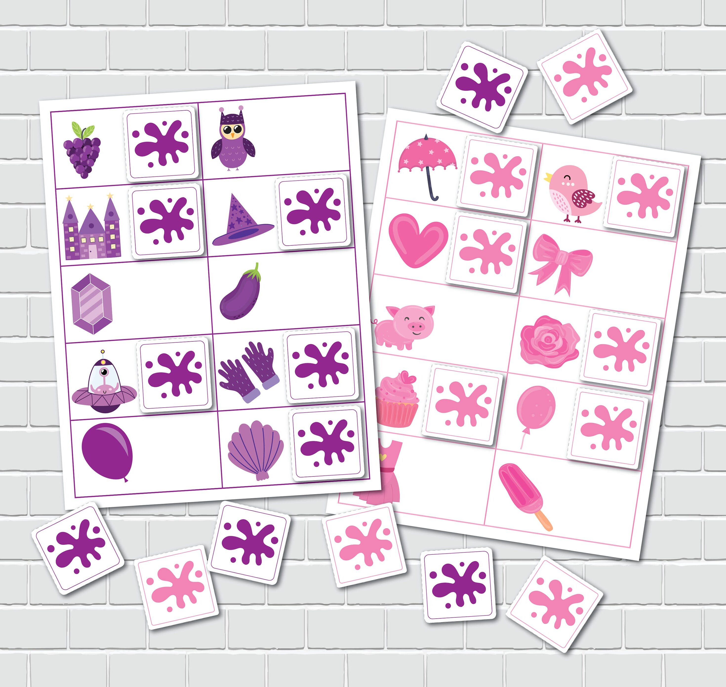 Errorless Colors Matching Games and Activities for Kids, File Folder ...