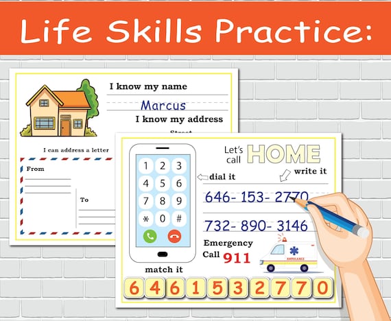 Phone Number and Address Activity About Me Printable Preschool - Etsy