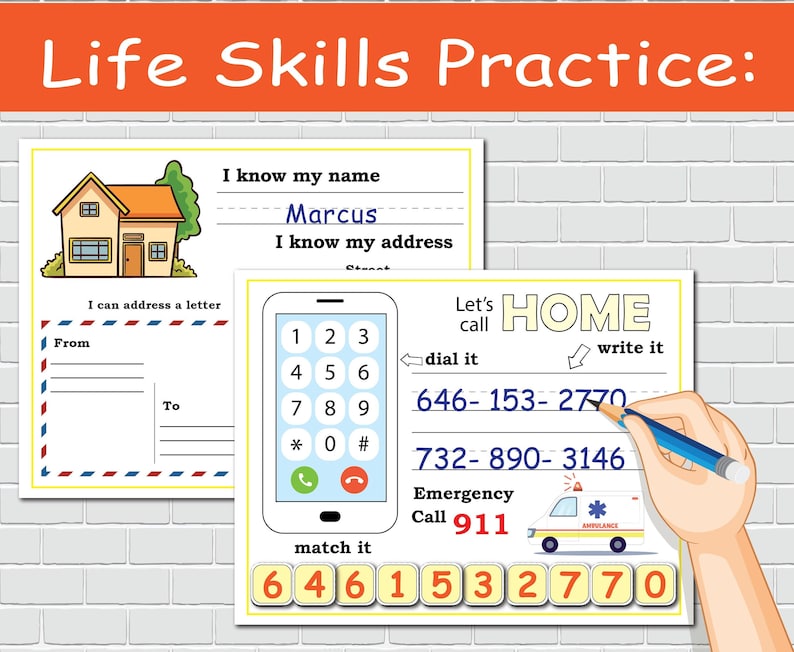 Phone Number and Address Activity About Me Printable Preschool - Etsy