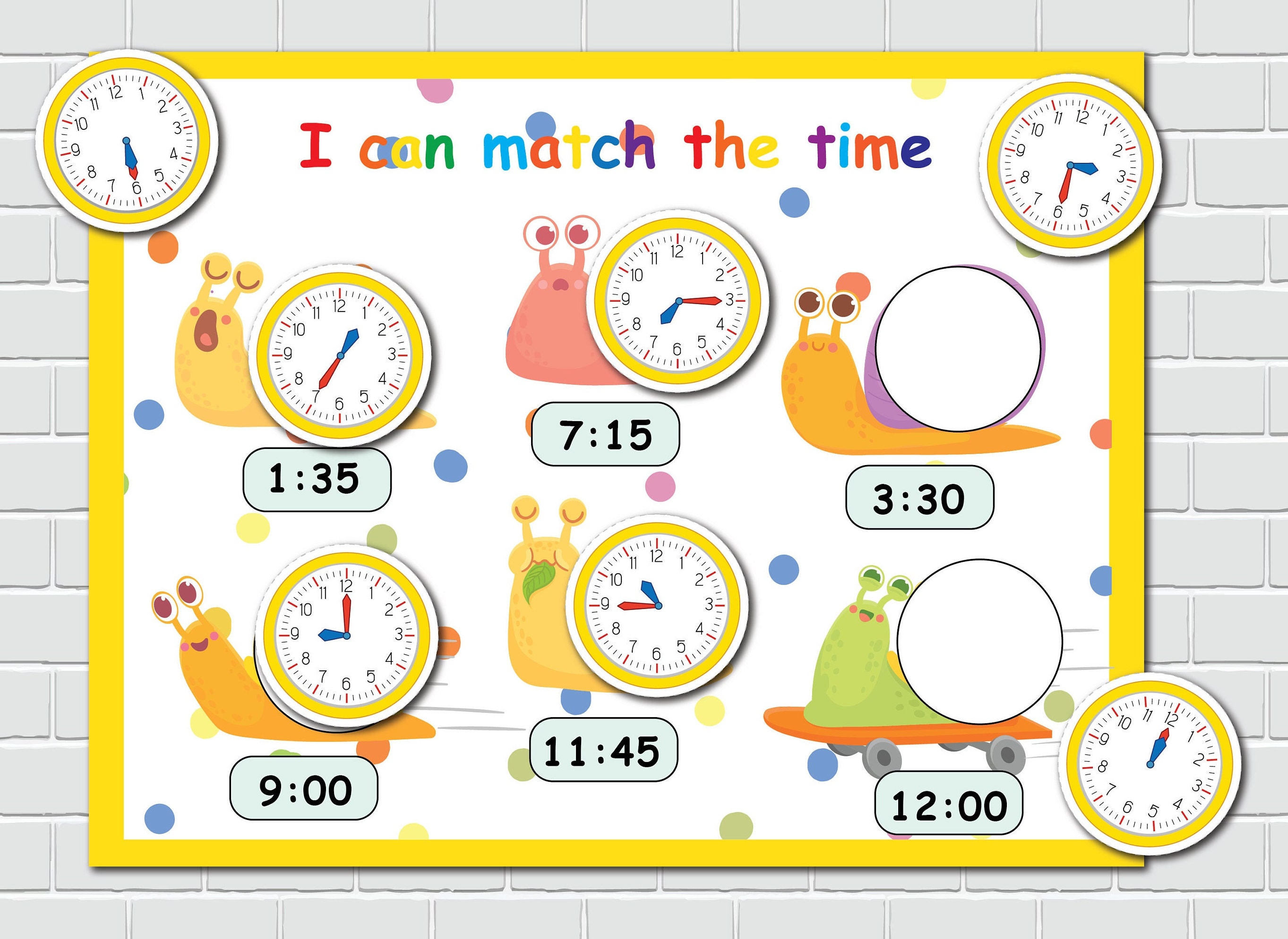 Printable Clock Telling Time Learning Activities Preschool - Etsy Canada