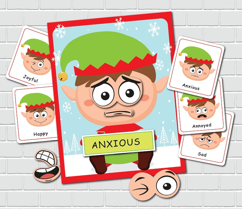 Christmas Emotions Activity for Kids Preschool Feelings - Etsy