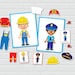 Community Helpers Dress up Preschool Printable Worksheets Professions ...