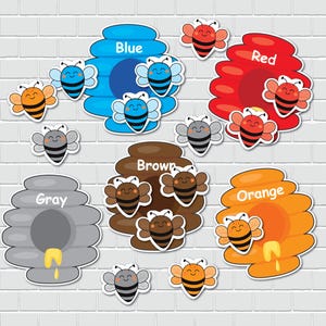 Bees and Beehive Color Matching Activity for Kids, Summer Busy Book ...