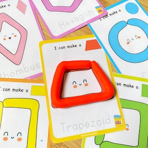 Shapes Play Dough Mats, Printable Montessori Play Doh Activity ...