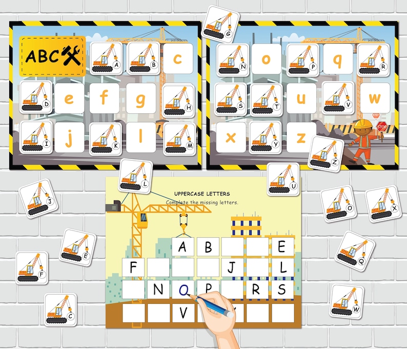 Busy Book Bundle Construction Theme Toddler Learning Binder - Etsy