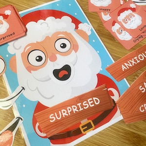 Santa Emotions and Feelings Activity for Kids, Christmas Busy Book ...