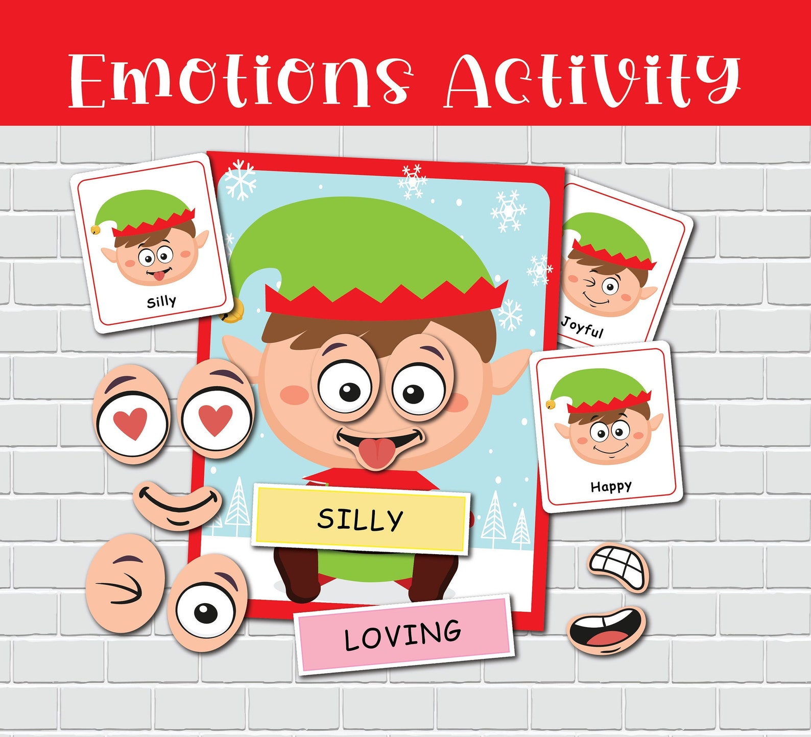 Christmas Emotions Activity for Kids, Preschool Feelings Printables ...