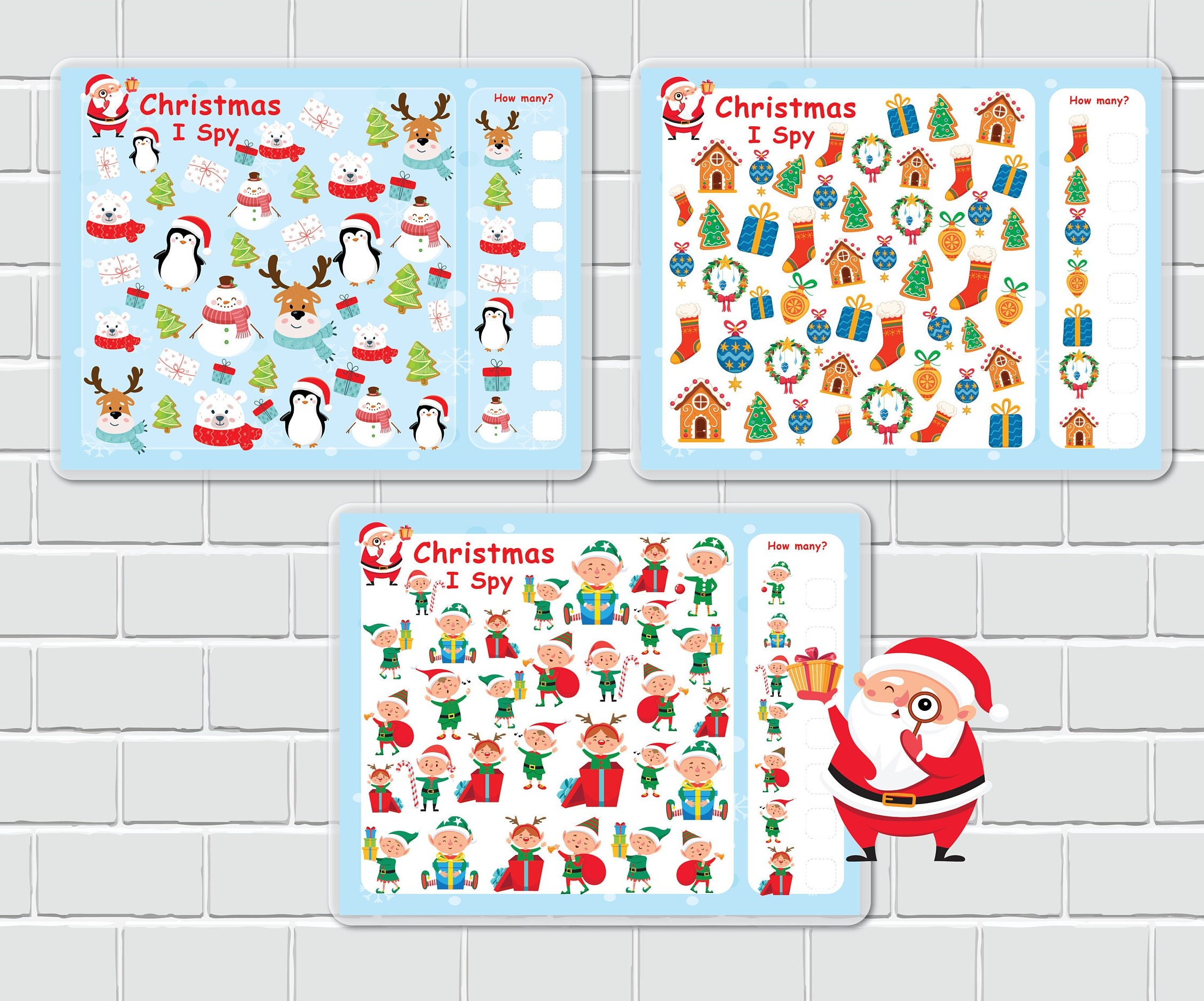 I Spy Christmas Printable Activity. Look and Find Counting Game ...