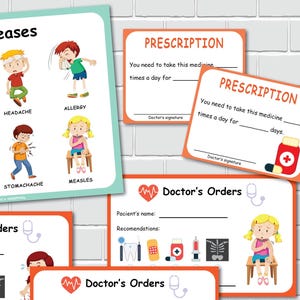 Doctor Pretend Play, Printable Hospital Dramatic Play, Preschool ...