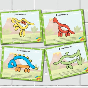 Dinosaurs Play Dough Mats Printable Play Doh Preschool - Etsy