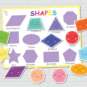 Shapes Matching Actvity. Toddlers Sort and Match Game. Preschool ...