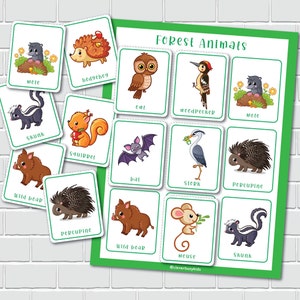 Forest Animals Busy Book Pages, Toddler Quiet Time Activity, Preschool ...