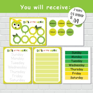 Days of the Week Printable Activity for Kids. Circle Time Learning ...