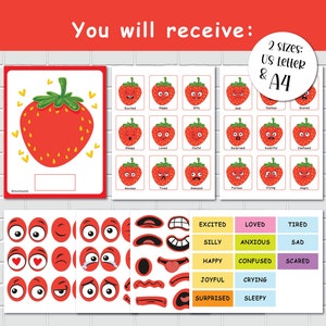 Emotions and Feelings Matching Game, Summer Activity for Kids, Autism ...