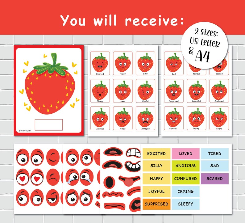 Emotions and Feelings Matching Game Summer Activity for Kids - Etsy