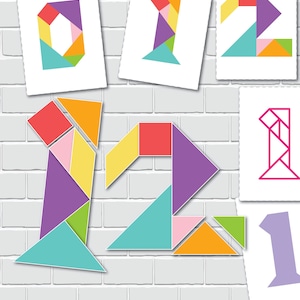 Tangram Numbers, Logic Puzzle for Preschool and Kindergarten ...