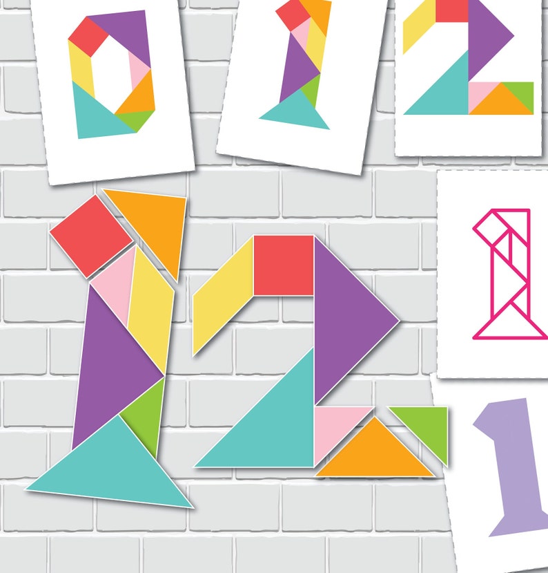 Tangram Numbers, Logic Puzzle for Preschool and Kindergarten ...