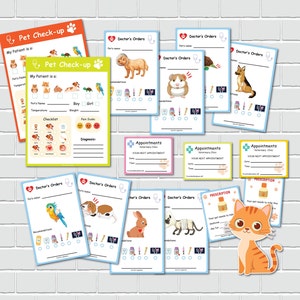 Vet Clinic Pretend Play, Printable Veterinary Dramatic Play Kit for ...